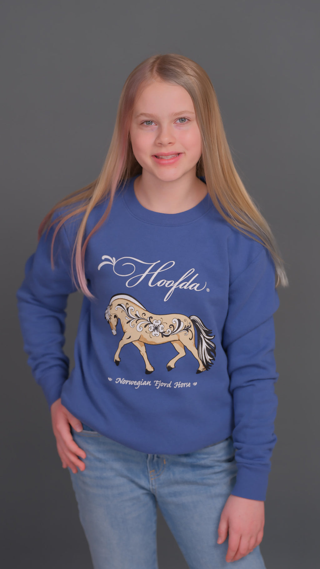 Norwegian Fjord Horse Sweatshirt Tween – HOOFDA